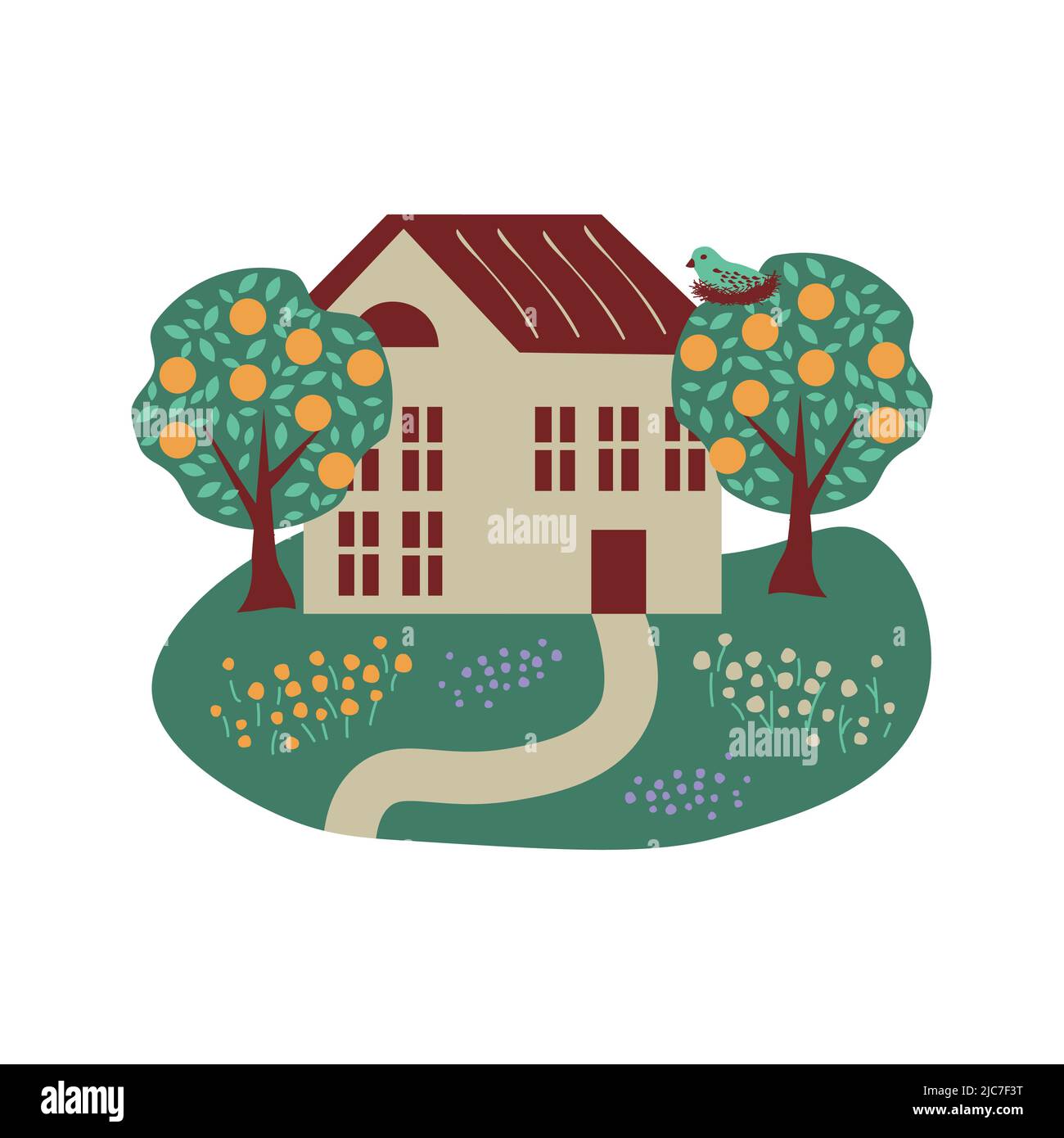 Isolated simple vector house illustration Stock Vector Image & Art - Alamy