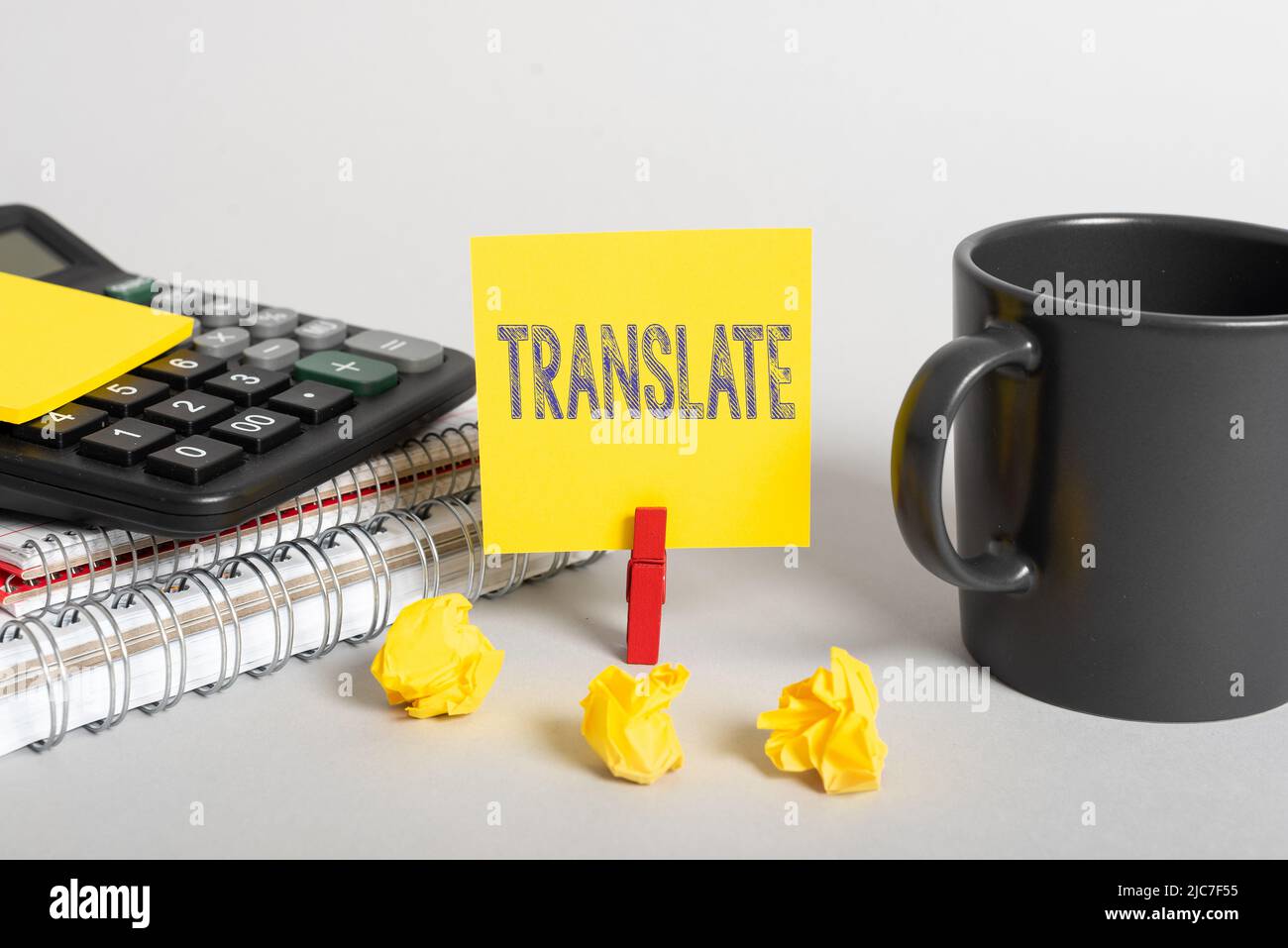 Text caption presenting Translate. Business idea Another word with same ...