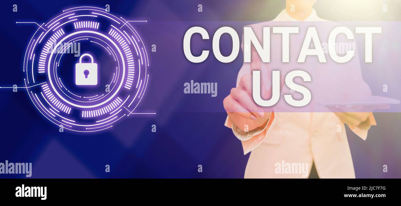 Text caption presenting Contact Us. Concept meaning Group of person ... Text caption presenting Contact Us. Concept meaning Group of person ...