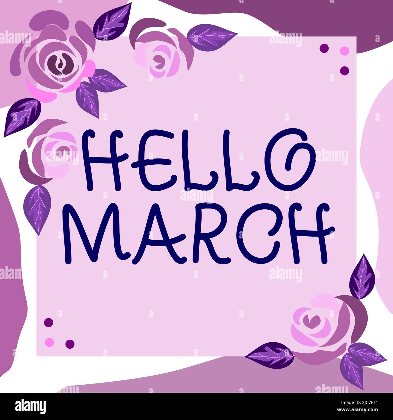 Handwriting text Hello March. Business showcase musical composition ...
