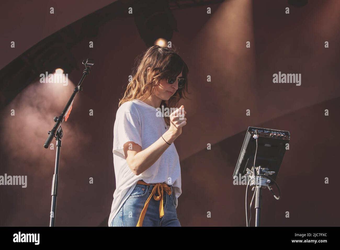 Emily Kokal of Warpaint performs on stage with her band at APE Presents ...