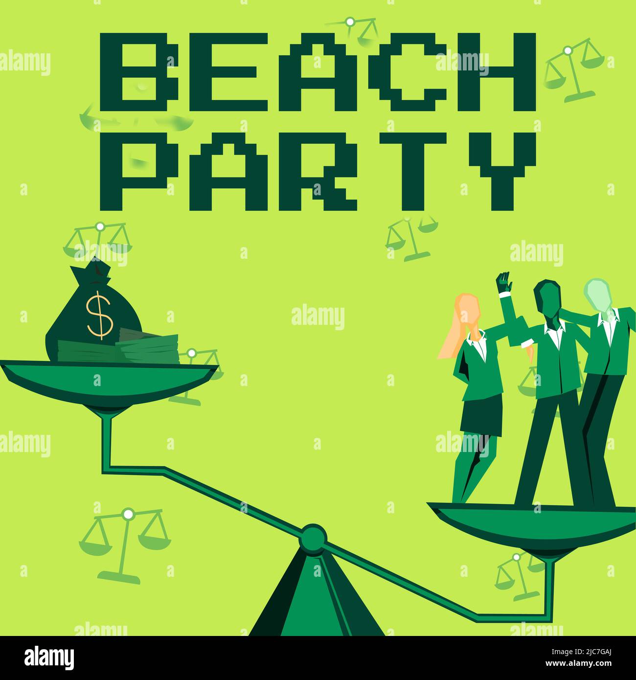 Conceptual display Beach Party. Business concept small or big festival ...