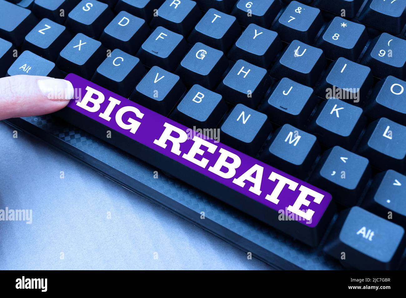 Writing displaying text Big Rebate. Word Written on Huge rewards that ...