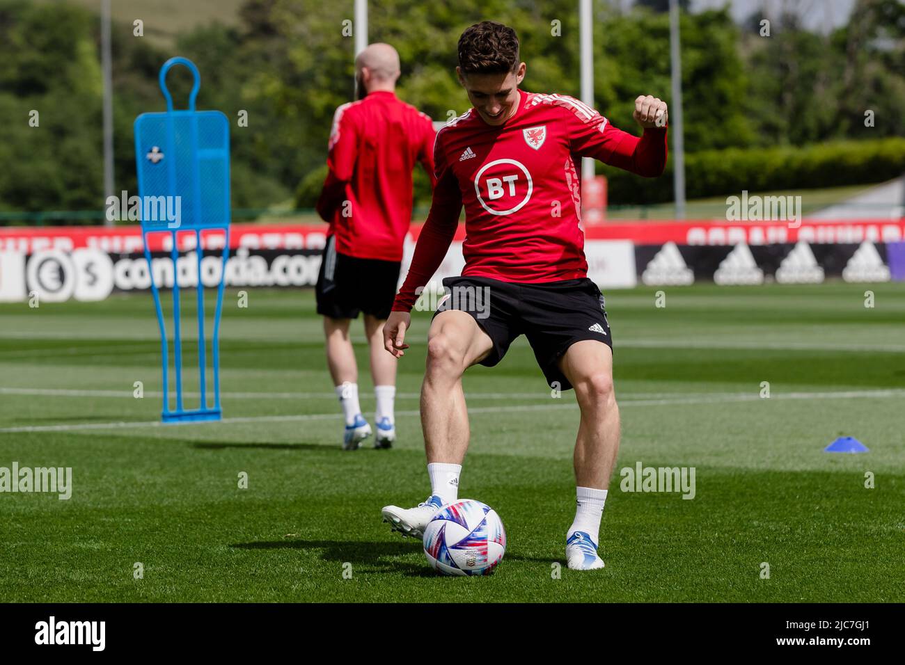 PONTYCLUN, WALES - 10 JUNE 2022: Wales' Harry Wilson during a training ...