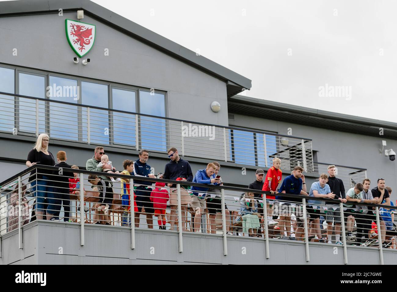 PONTYCLUN, WALES - 10 JUNE 2022: Players and family from Llantwit Major ...