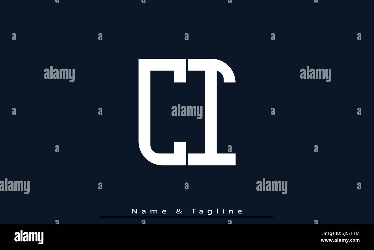 Alphabet letters Initials Monogram logo CI , IC Stock Vector Image ...