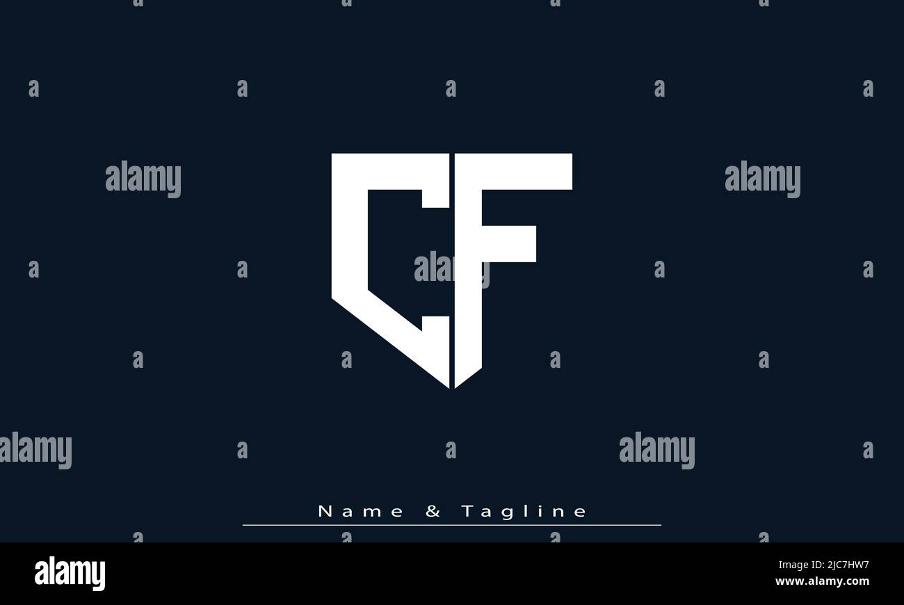 Alphabet letters Initials Monogram logo CF , FC Stock Vector Image ...