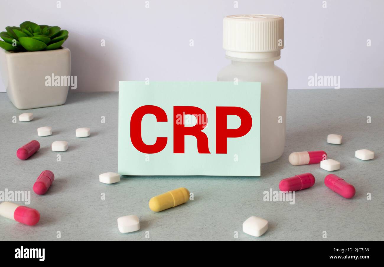 c-Reactive Protein - Test with blood sample. Top view isolated on ...