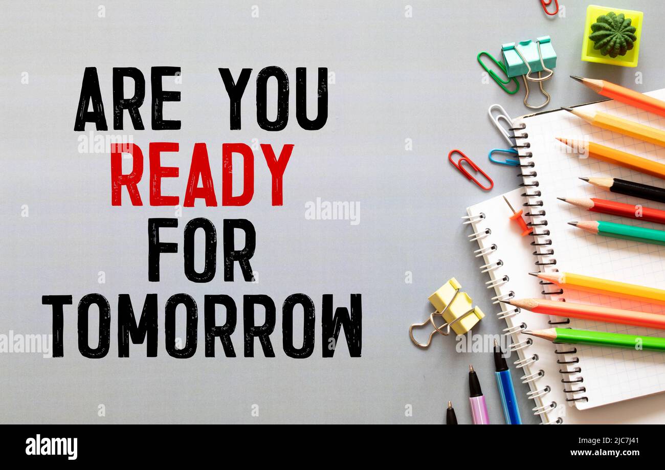 Are you ready for tomorrow question - handwriting on a napkin with a ...