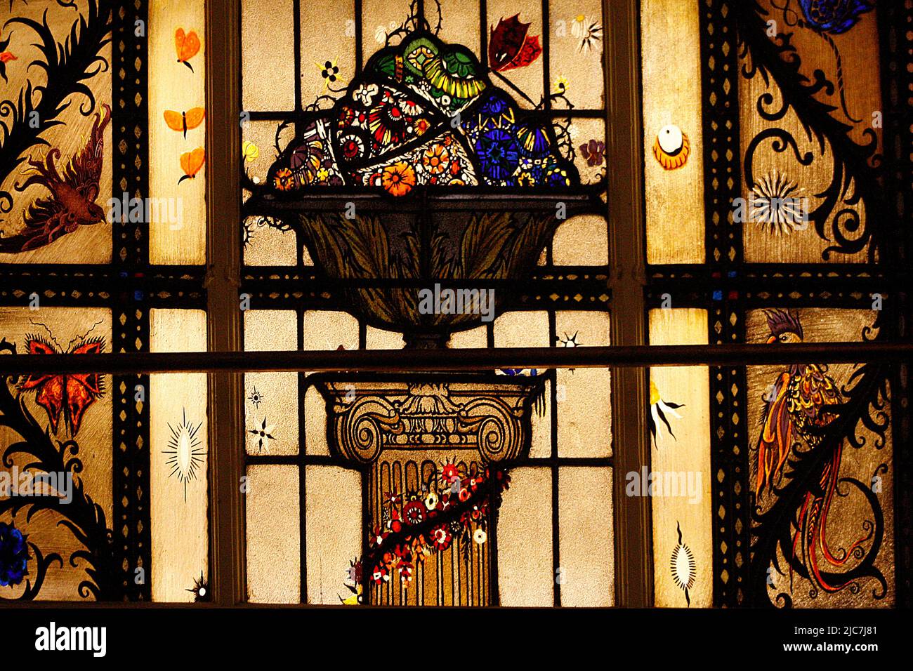 Harry Clarke Stained Glass Windows at bewleys cafe Dublin Stock Photo ...