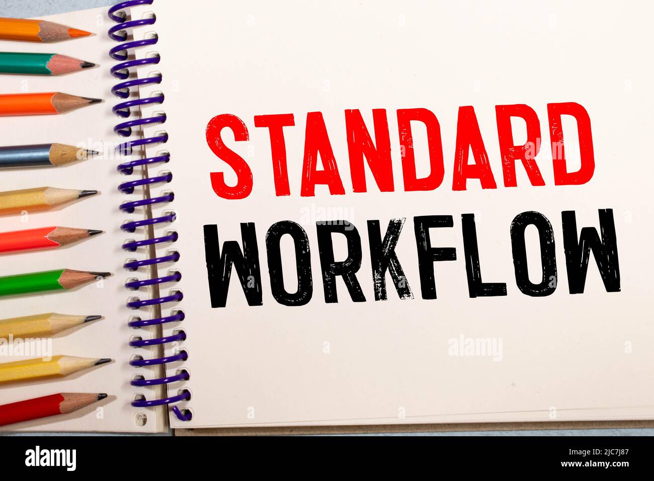 Standard text workflow on a speech sheet of paper Stock Photo - Alamy