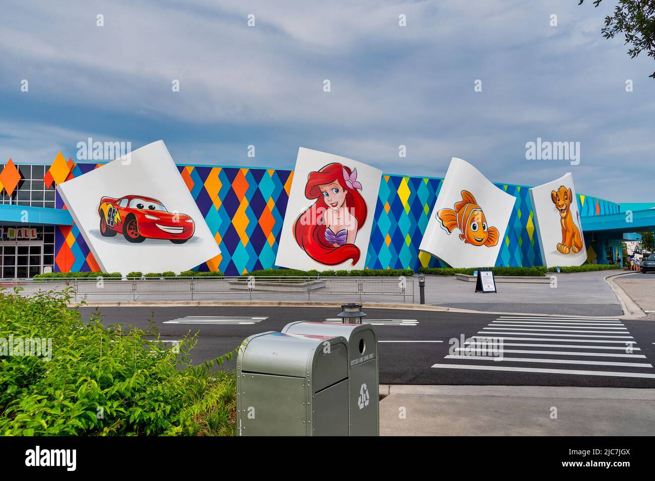 View of main building at Disney`s Art of Animation Resort in Walt ...