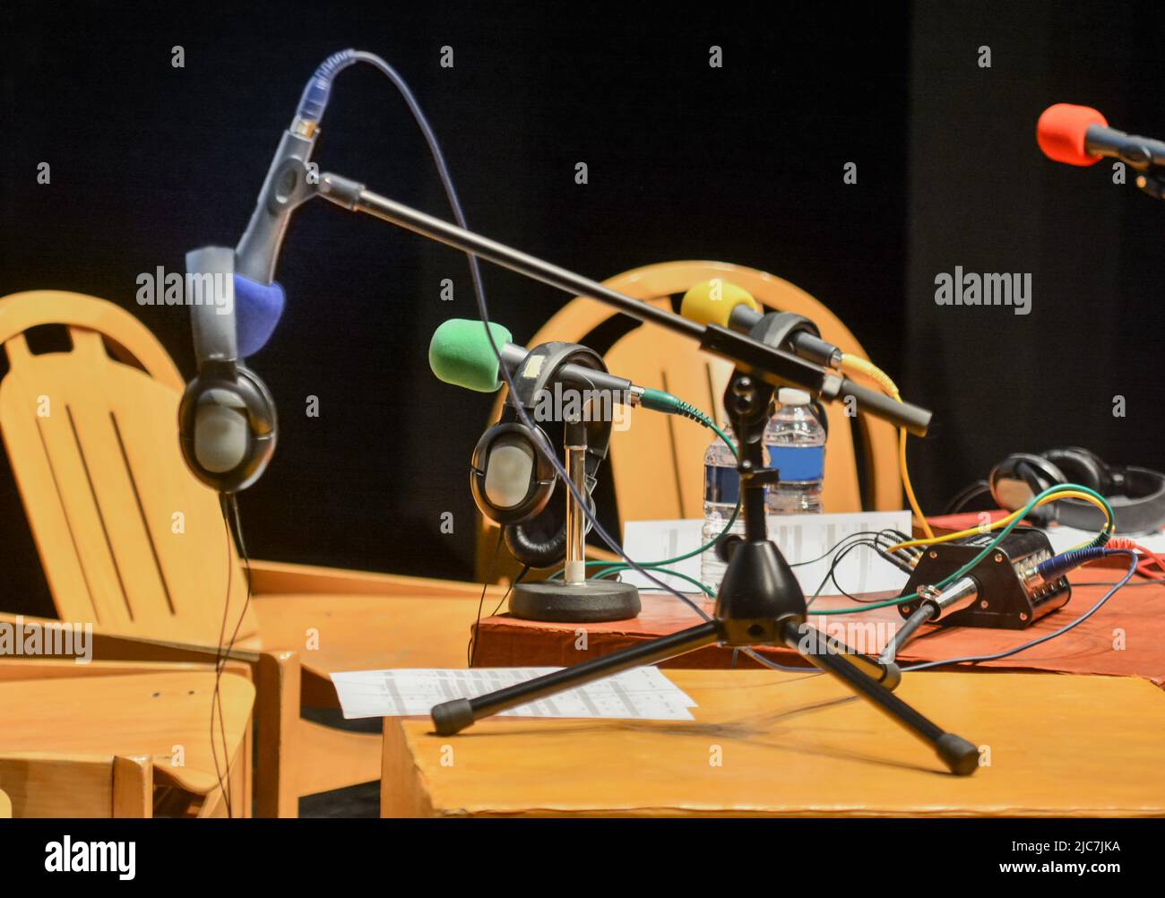 Radio presenter interviews studio hi-res stock photography and images ...