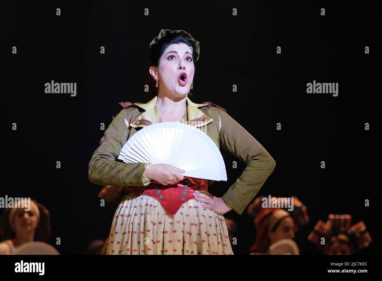 Madrid, Spain. 10th June, 2022. Cristina Faus performs during the opera ...