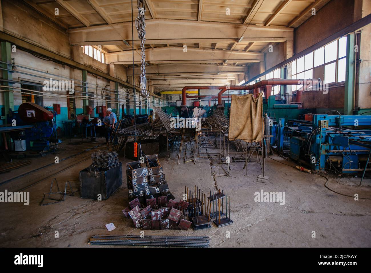 Reinforced concrete factory. Production of iron armature reinforcement ...