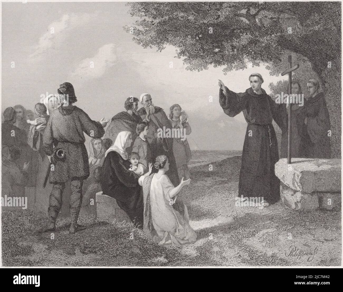 Monk spreads christianity hi-res stock photography and images - Alamy