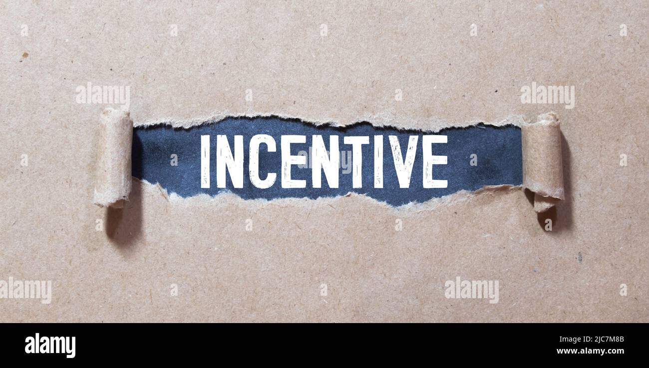 Incentive Word Written In Wooden Cube Stock Photo - Alamy