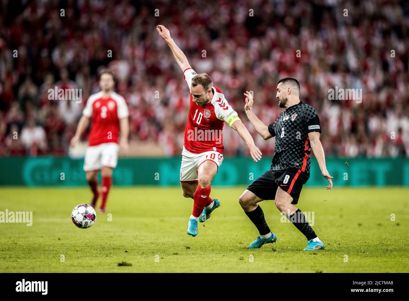 Copenhagen, Denmark. 10th June, 2022. Christian Eriksen (10) of Denmark ...