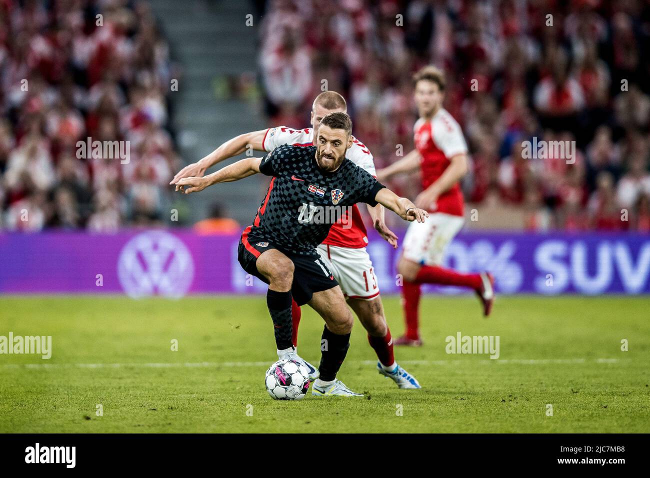 Copenhagen, Denmark. 10th June, 2022. Nikola Vlasic (13) of Croatia ...