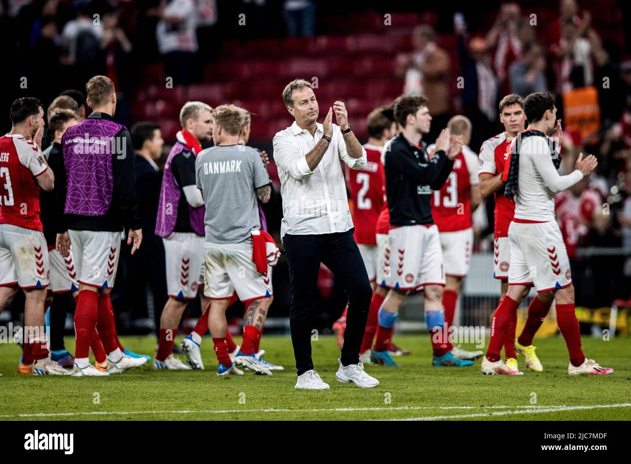 Copenhagen, Denmark. 10th June, 2022. Head coach Kasper Hjulmand of ...