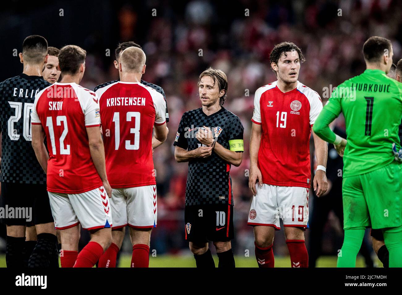 Copenhagen, Denmark. 10th June, 2022. Luka Modrid (10) of Croatia seen ...