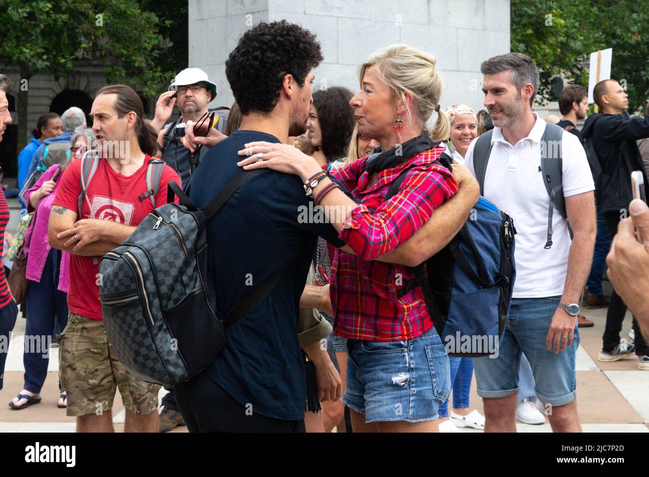 Crowds gather at the 'Worldwide Freedom Rally' anti-vaccines protest ...