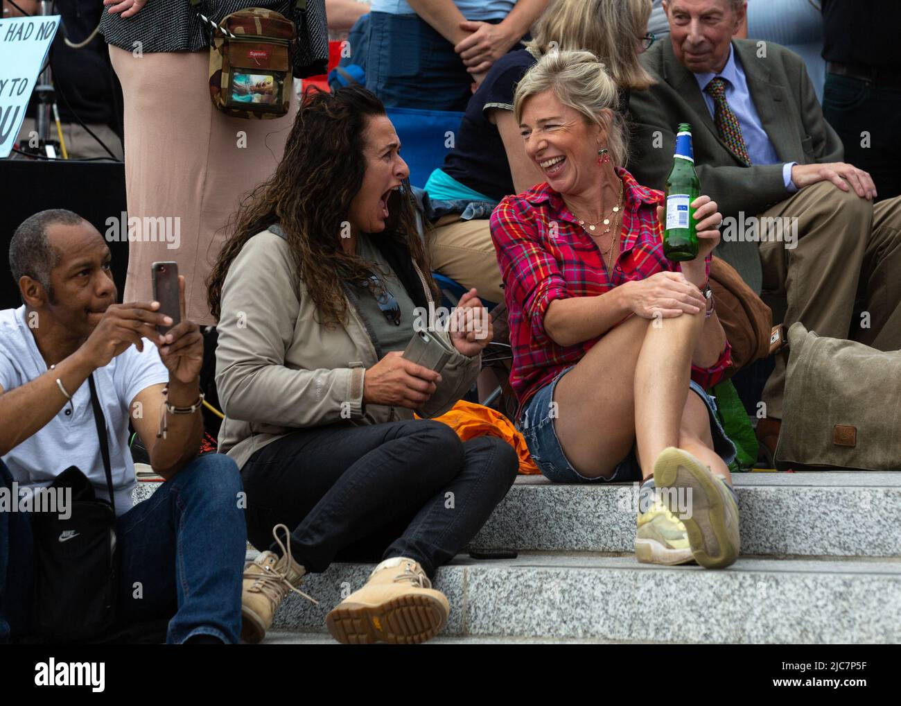 Crowds gather at the 'Worldwide Freedom Rally' anti-vaccines protest ...