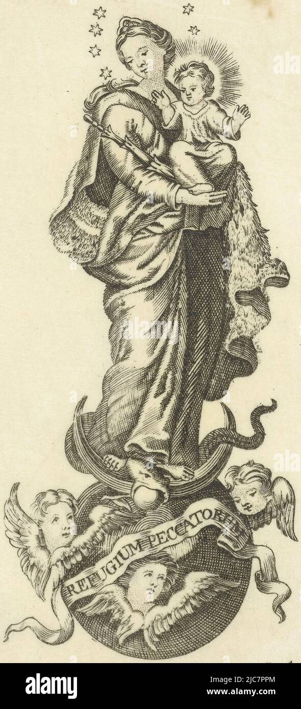 Mary standing on the moon hi-res stock photography and images - Alamy