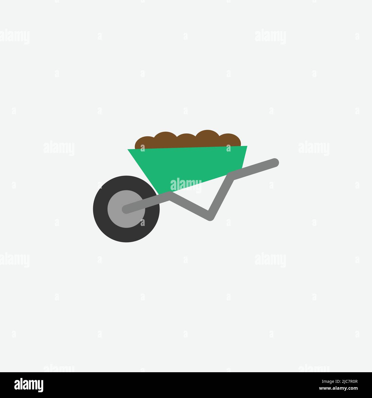 Wheelbarrow Icon. Construction Concept. - Vector Stock Vector Image ...