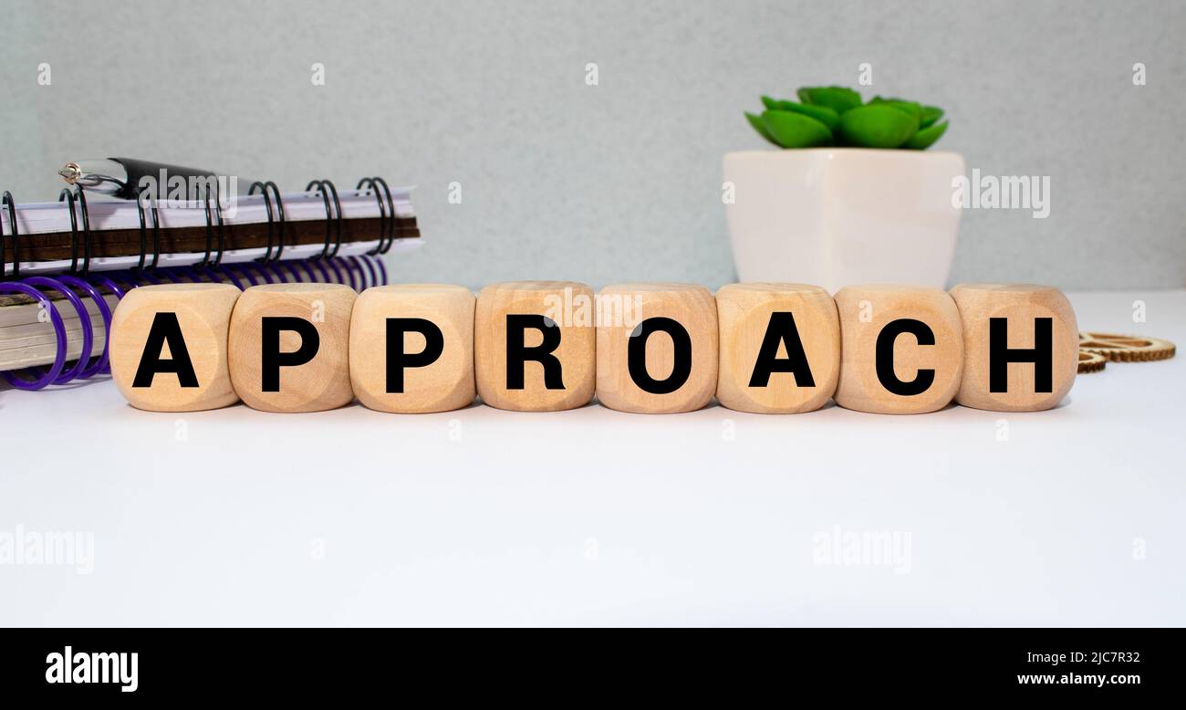 APPROACH word made with building blocks Stock Photo - Alamy