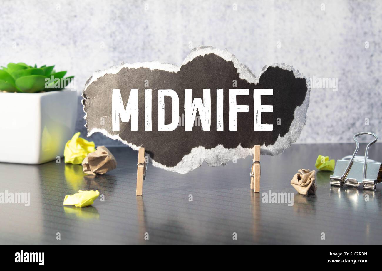 Midwife Word Written In Wooden Cube Stock Photo - Alamy