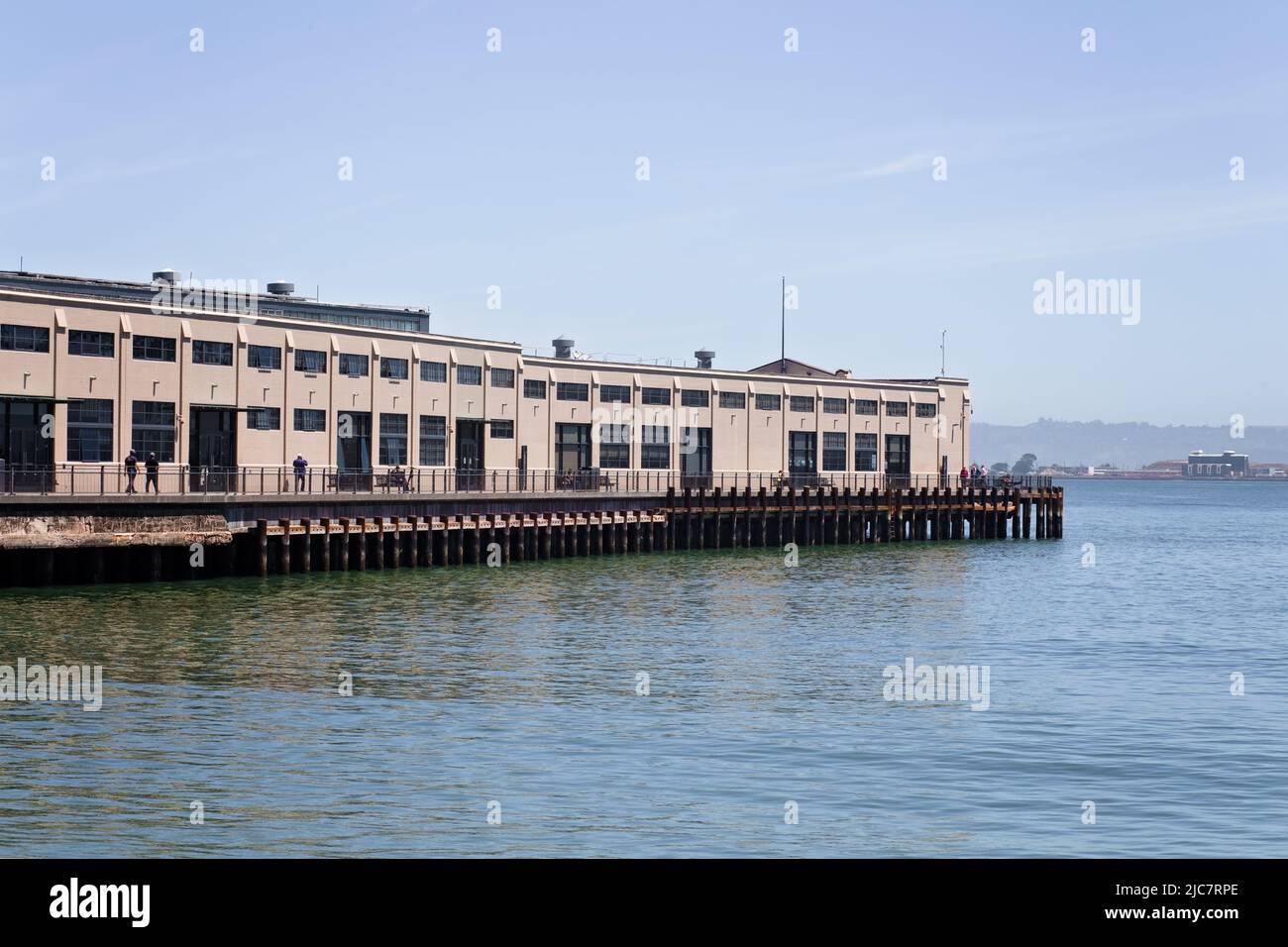 Building on a Pier Over San Francisco Bay, California, at the Ferry ...