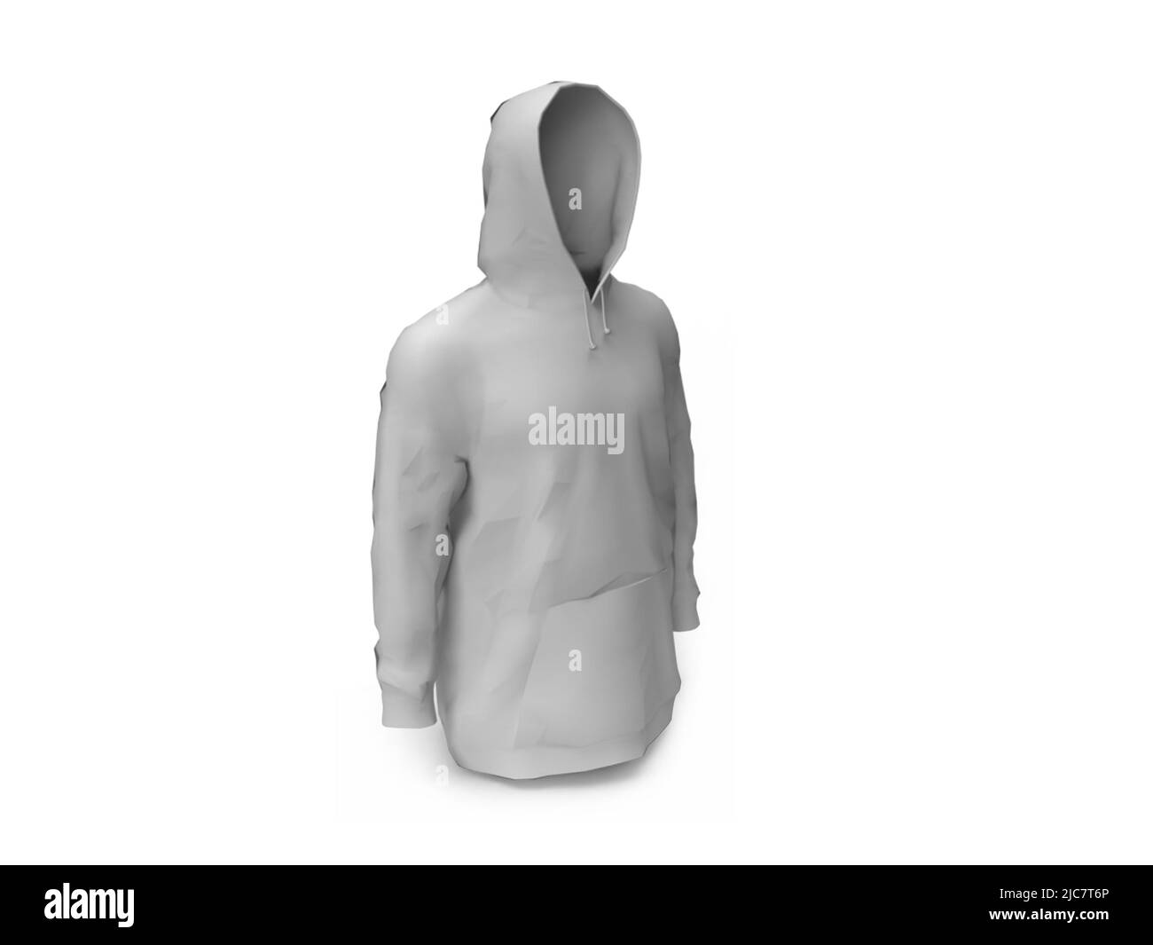 Hoodie Jacket 3D Illustration Mockup Scene on Isolated Background Stock ...
