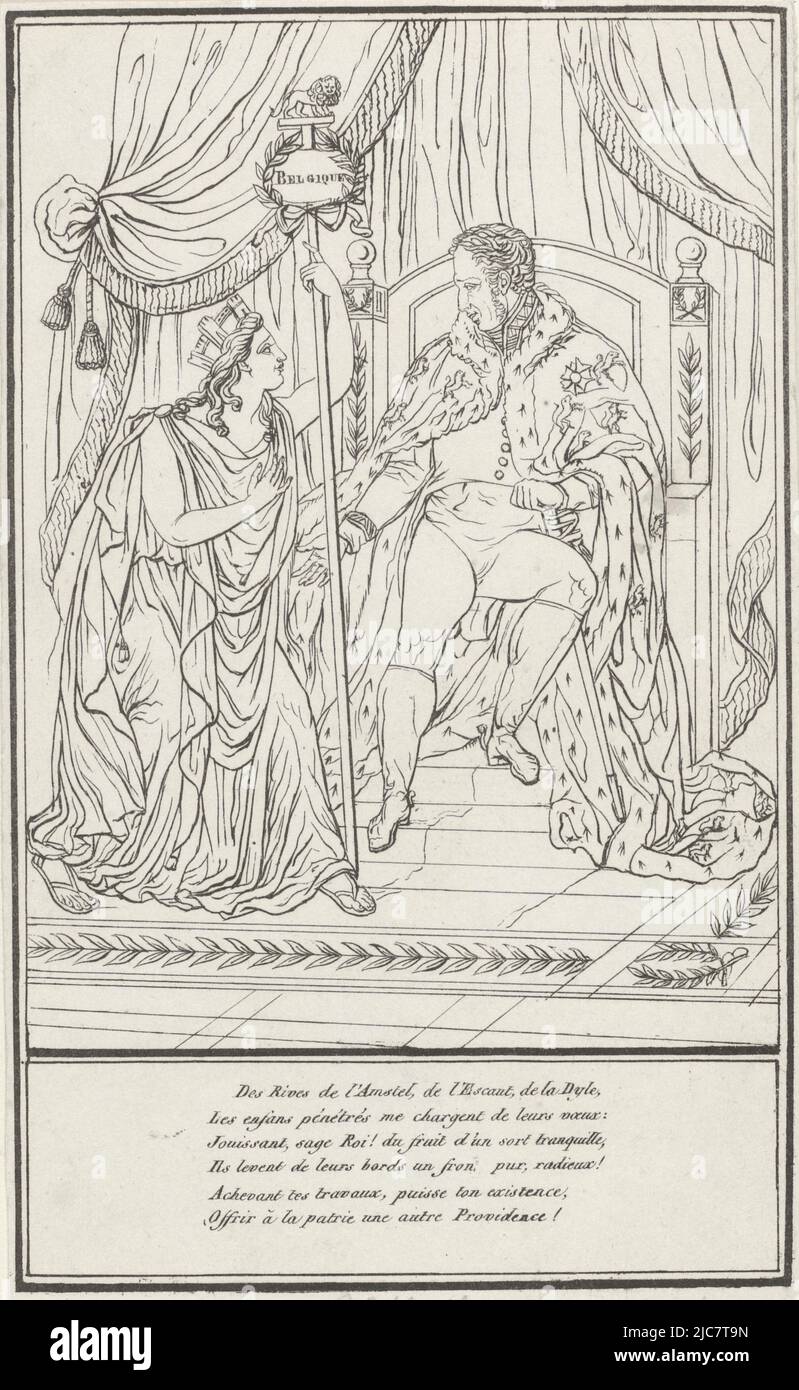 Allegory of the blessings of the reign of King William I, 1827. The ...