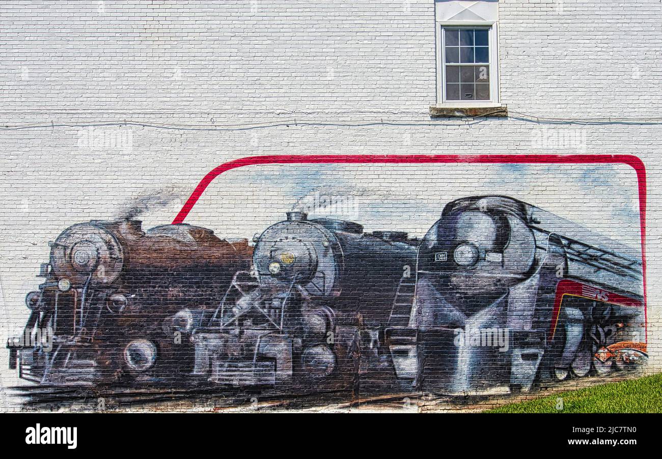 Train mural hi-res stock photography and images - Alamy