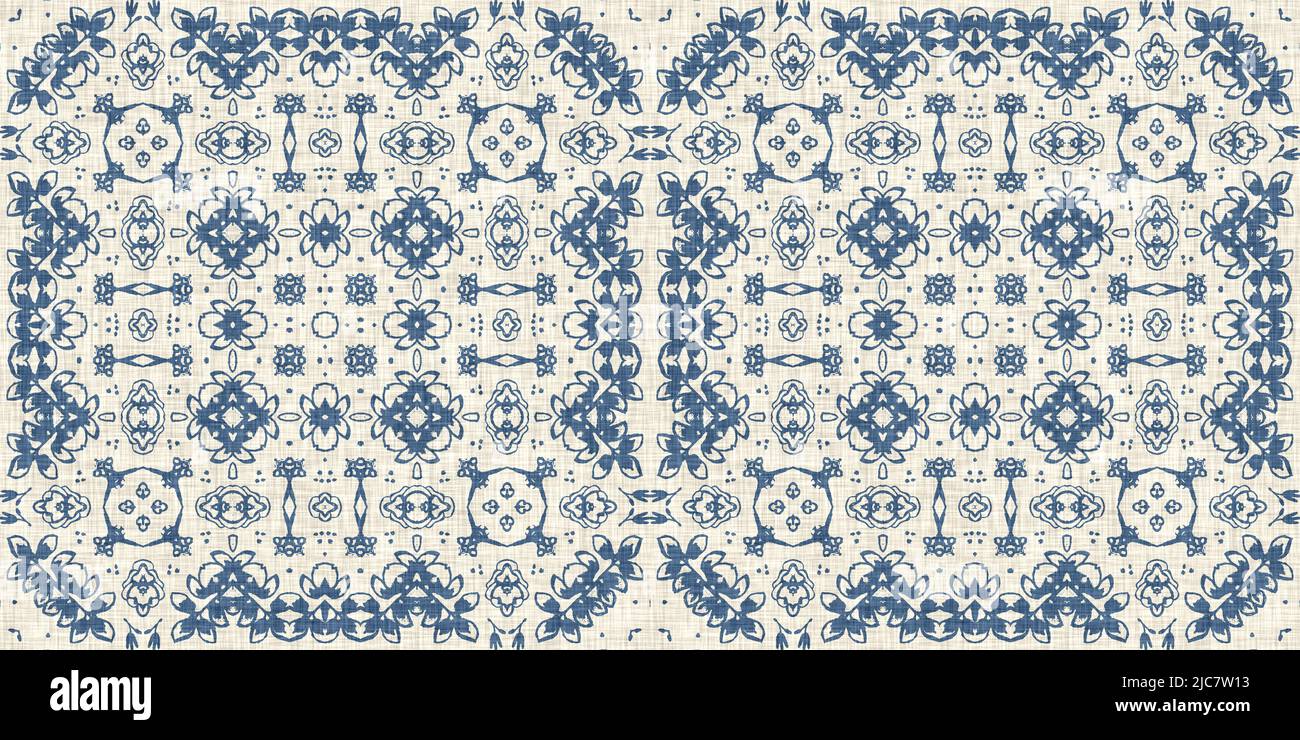 French blue floral french printed fabric border pattern for shabby chic ...