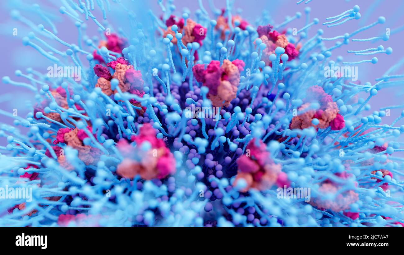 Soap killing coronavirus, conceptual illustration Stock Photo - Alamy