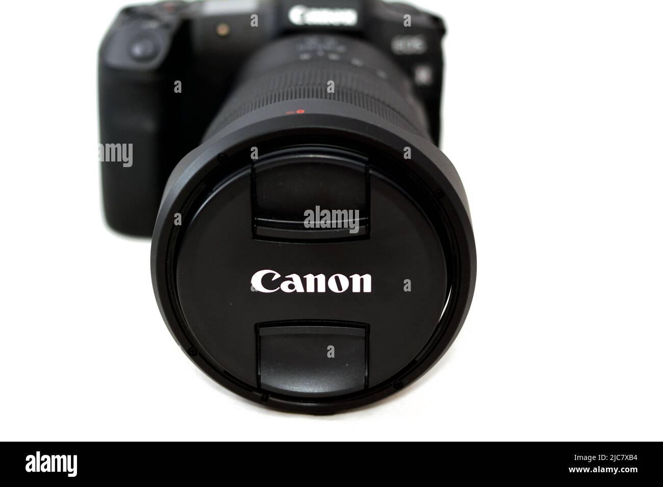 Cairo, Egypt, May 31 2022: Front view of Canon EOS R full frame ...