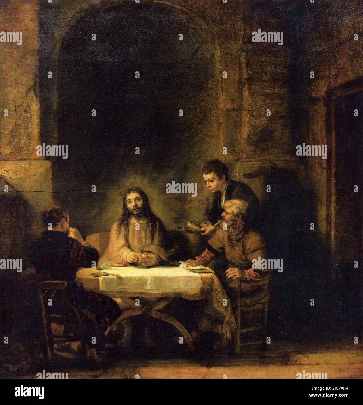 Christ at Emmaus by Rembrandt (1606-1669 Stock Photo - Alamy