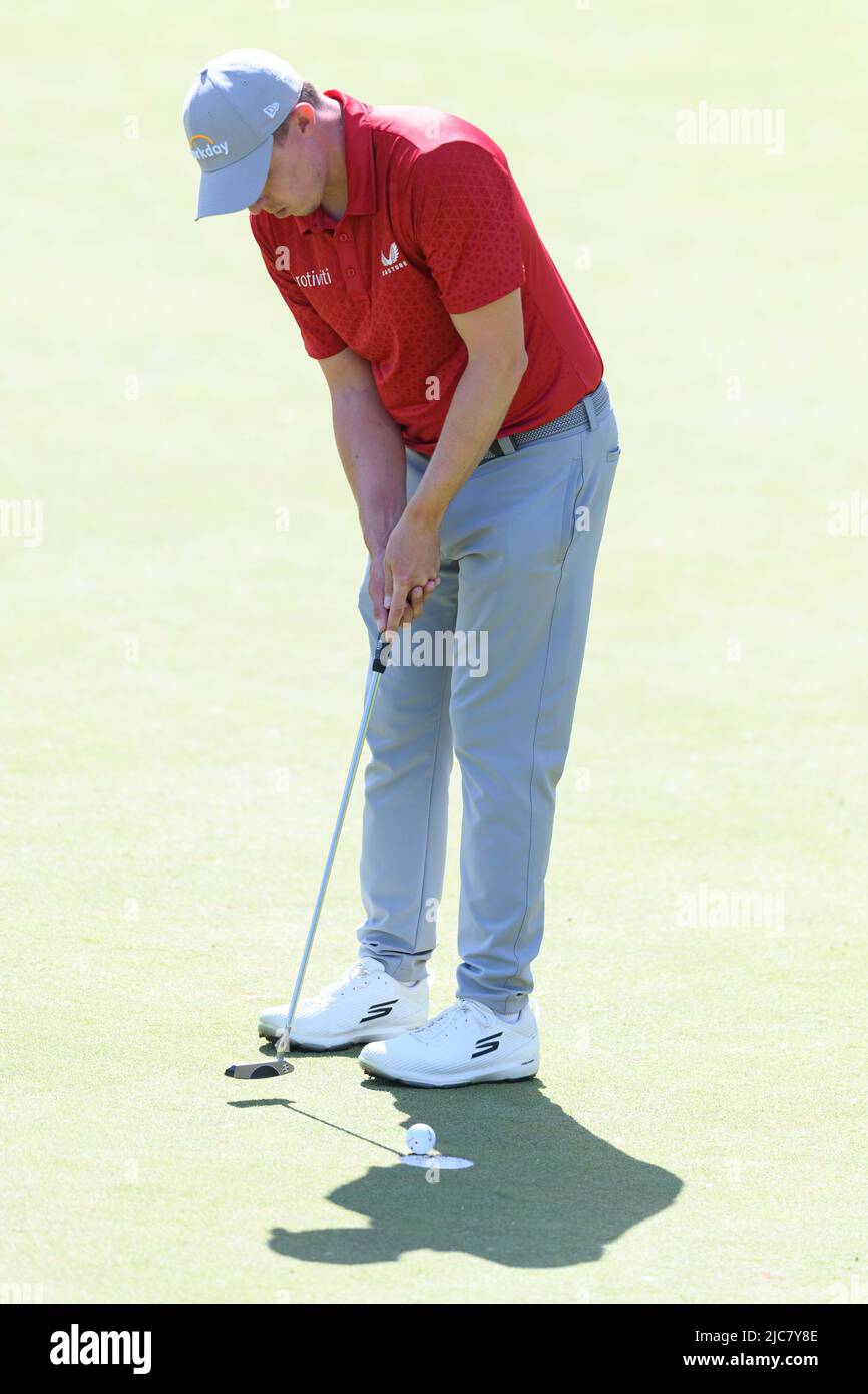 ETOBICOKE, ON - JUNE 10: Matt Fitzpatrick putts during the second round ...