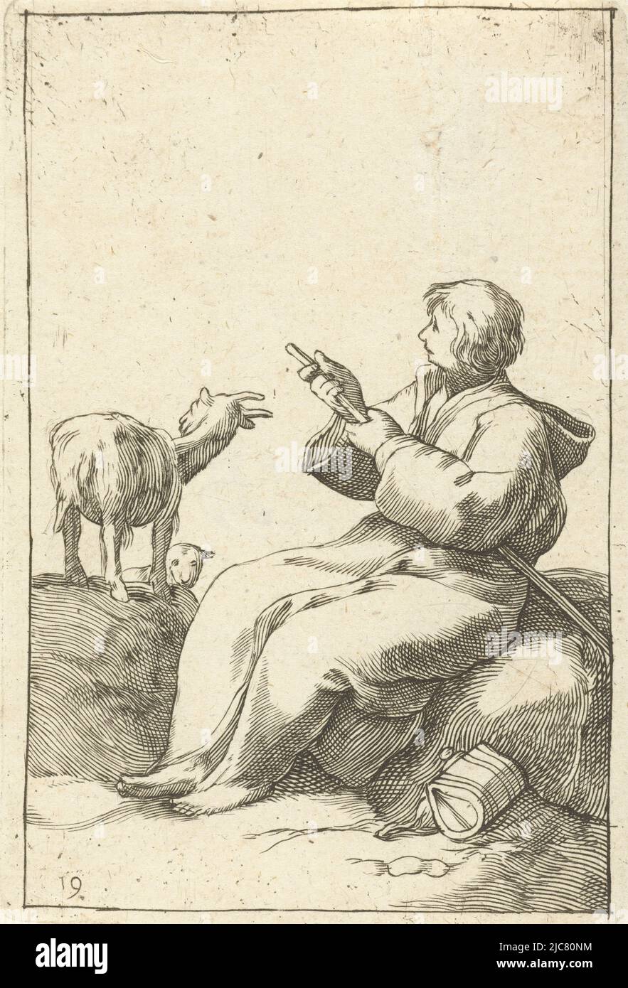 Seated goat herder hi-res stock photography and images - Alamy