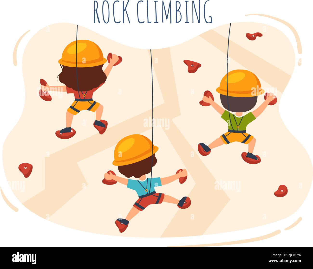 Indoor climbing wall kids Stock Vector Images - Alamy