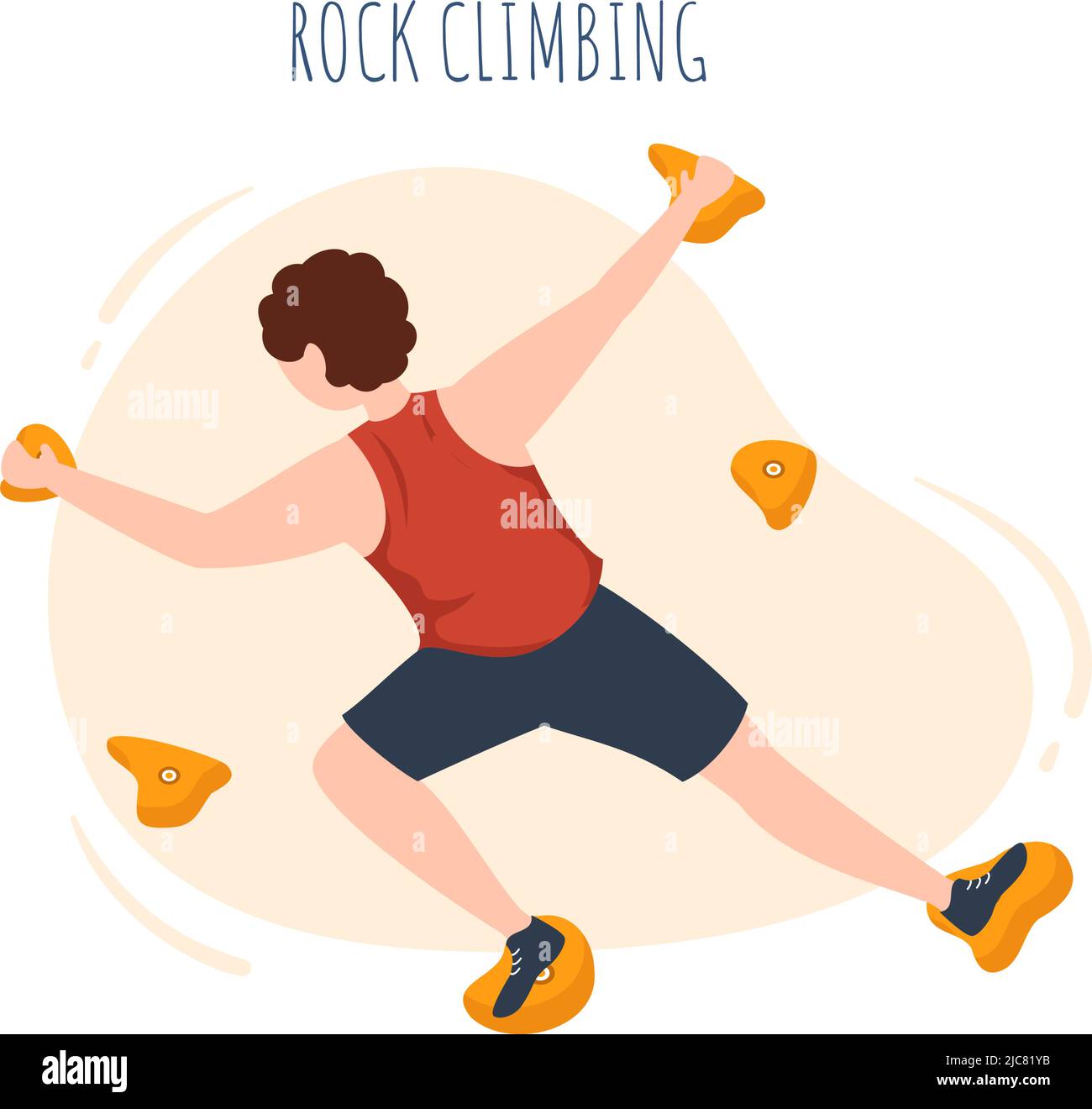 Rock Climbing with Climber Climbs Wall of Extreme Sportsmen and ...