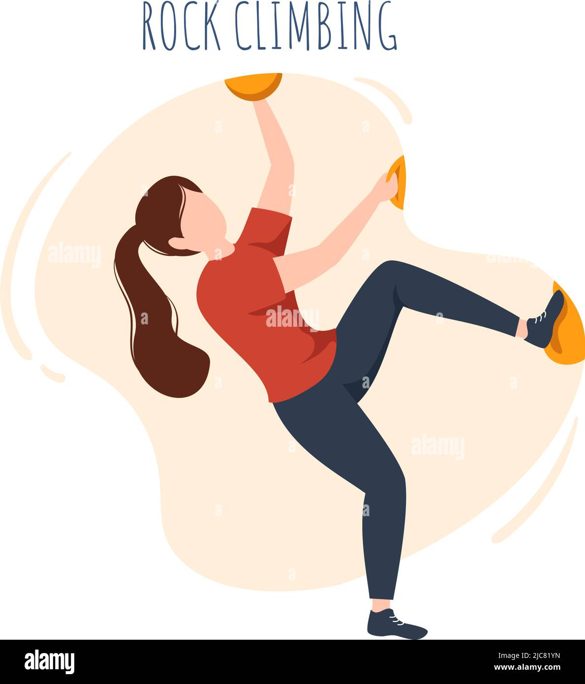 Rock Climbing with Climber Climbs Wall of Extreme Sportsmen and ...