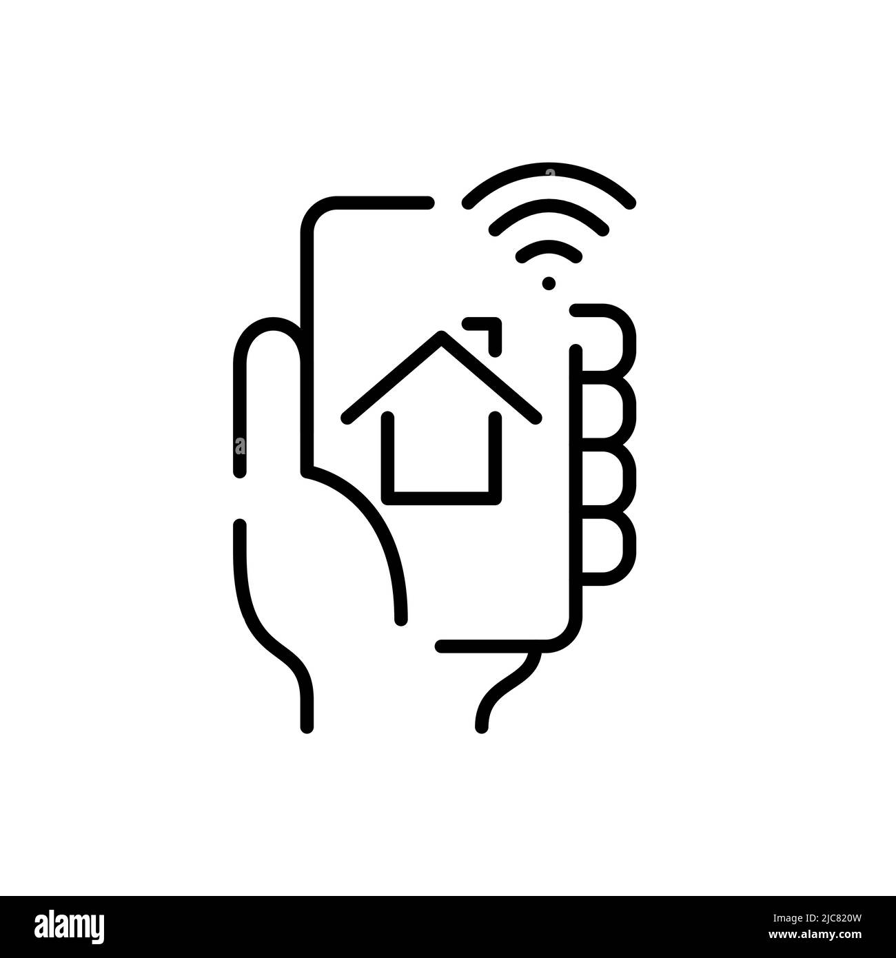 Smart home remote control app using smartphone. Pixel perfect, editable ... Smart home remote control app using smartphone. Pixel perfect, editable ...