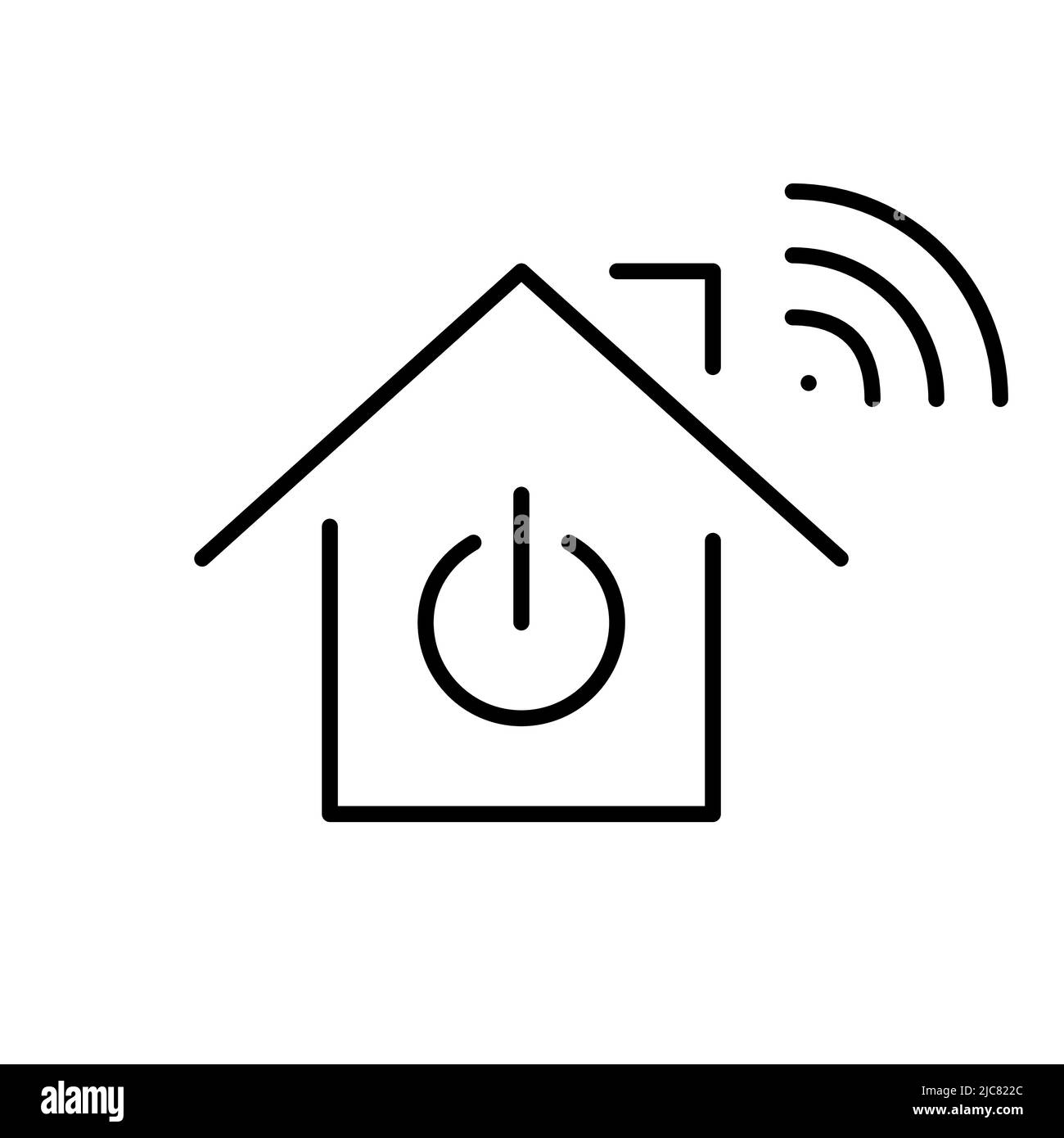 Smart home technology icon. Pixel perfect, editable stroke line Stock ...