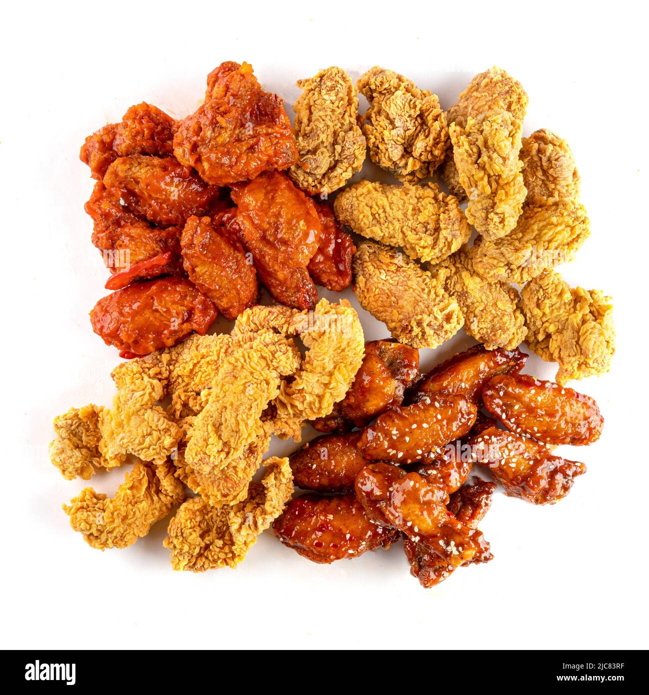 Isolated fried fast food chicken wings Stock Photo - Alamy