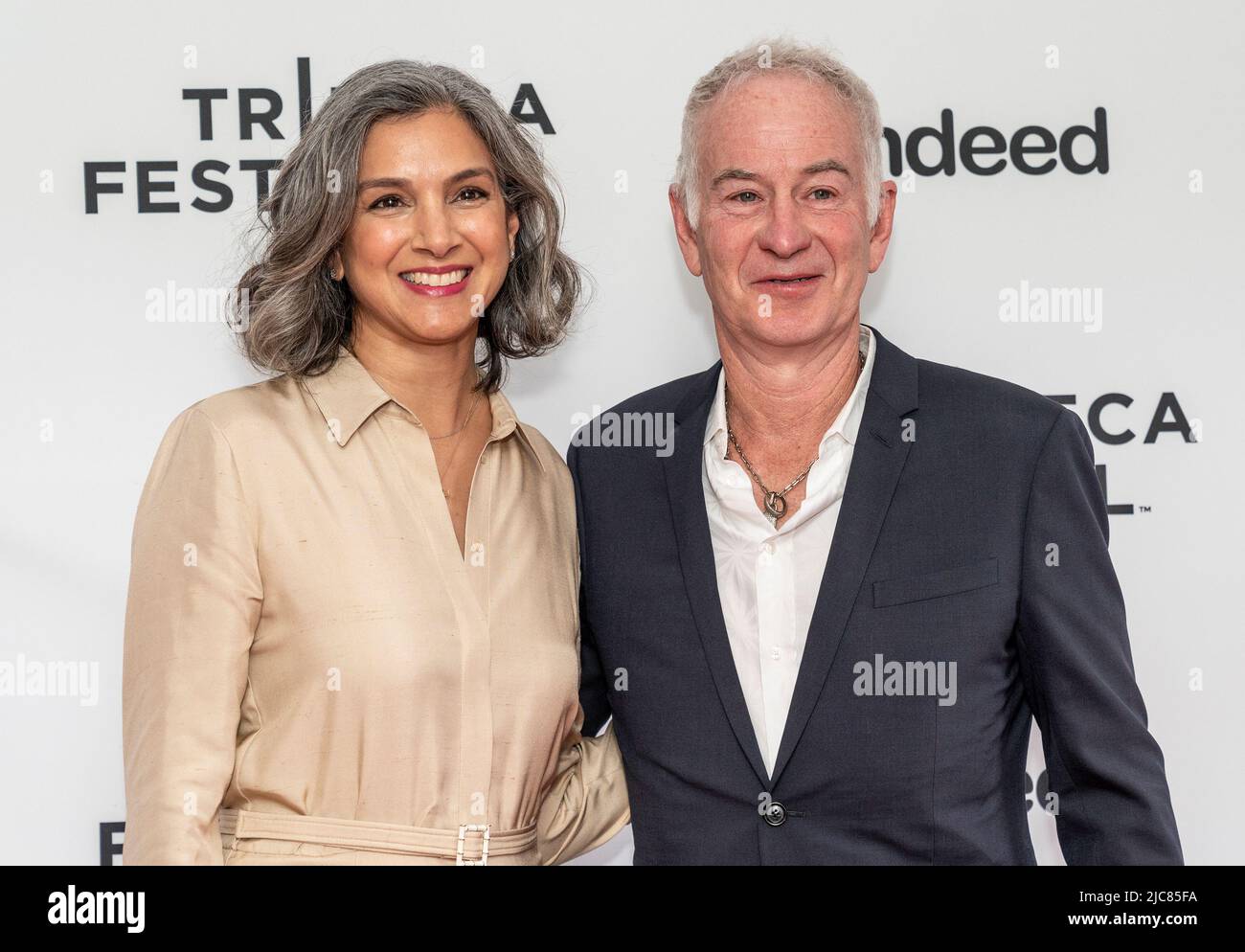 Radhika Jones and John McEnroe attend premiere of documentary McEnroe ...