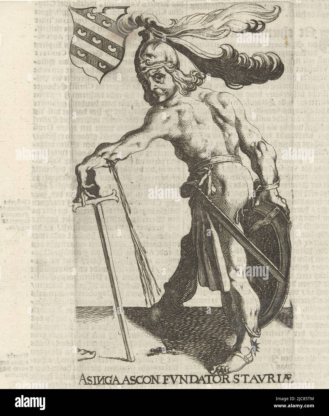 Asinga Ascon Ascon fundator stavriae Frisian rulers , print maker ...