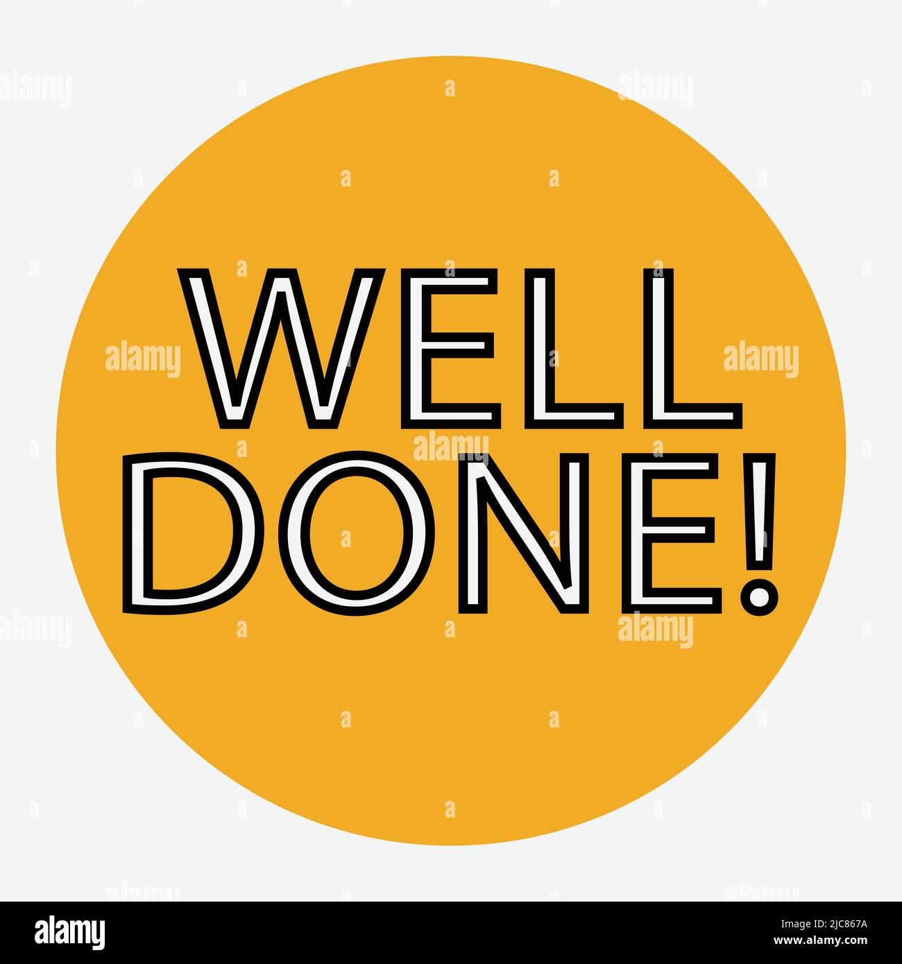 Well done congratulations vector message card. High quality ...